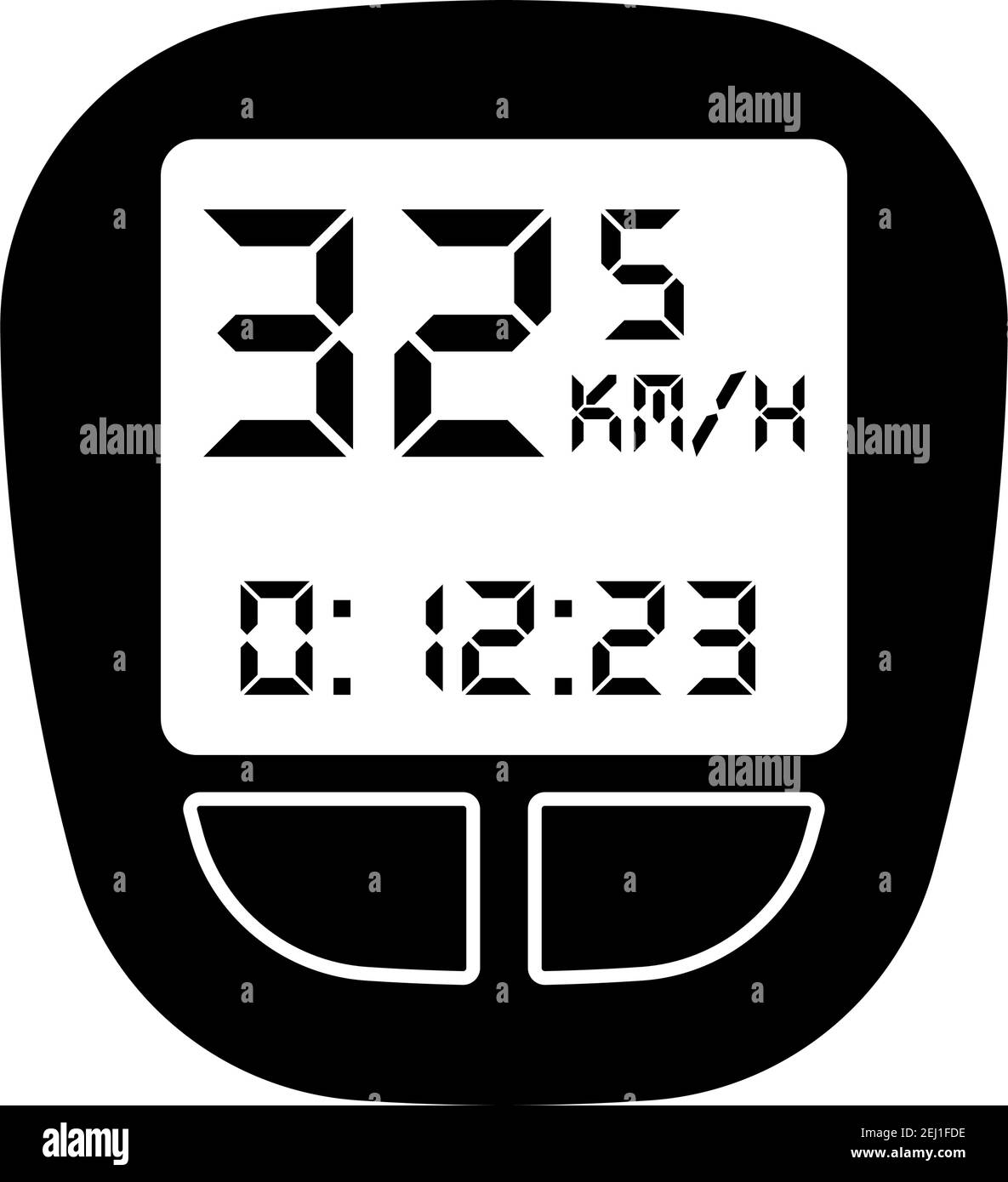 Bike Computer Icon. Black Stencil Design. Vector Illustration Stock ...