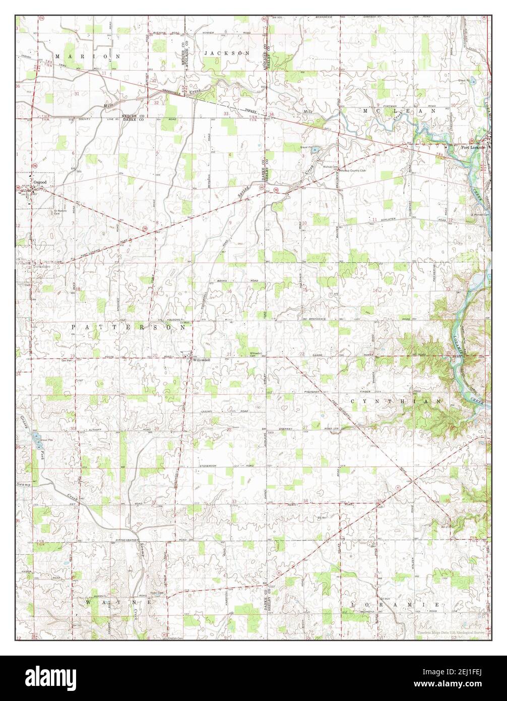 Osgood, Ohio, map 1961, 1:24000, United States of America by Timeless ...