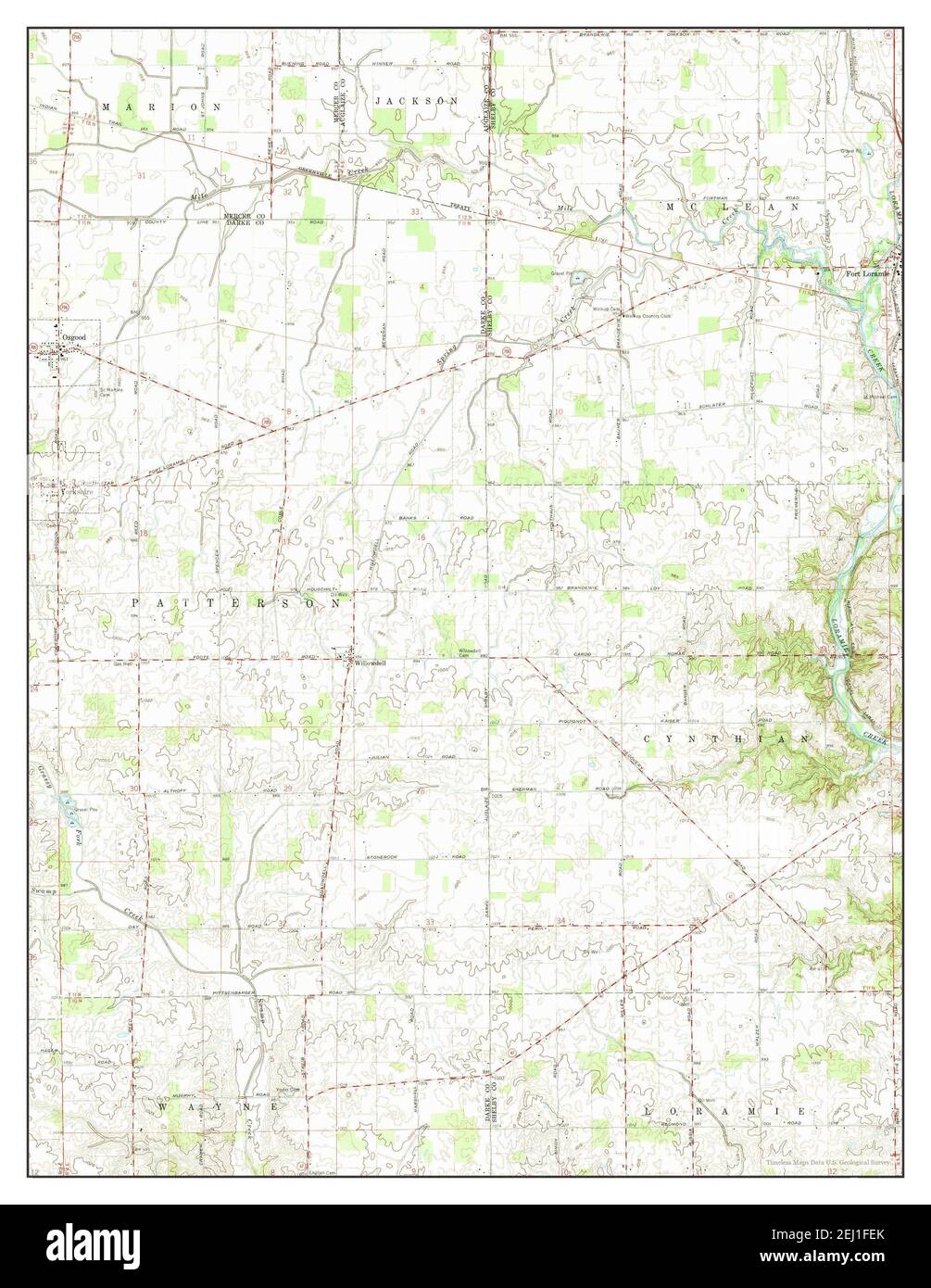 Osgood, Ohio, map 1961, 1:24000, United States of America by Timeless ...