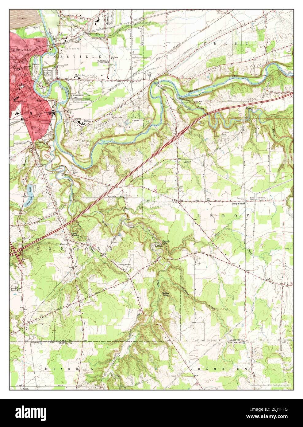 Map of painesville hi-res stock photography and images - Alamy