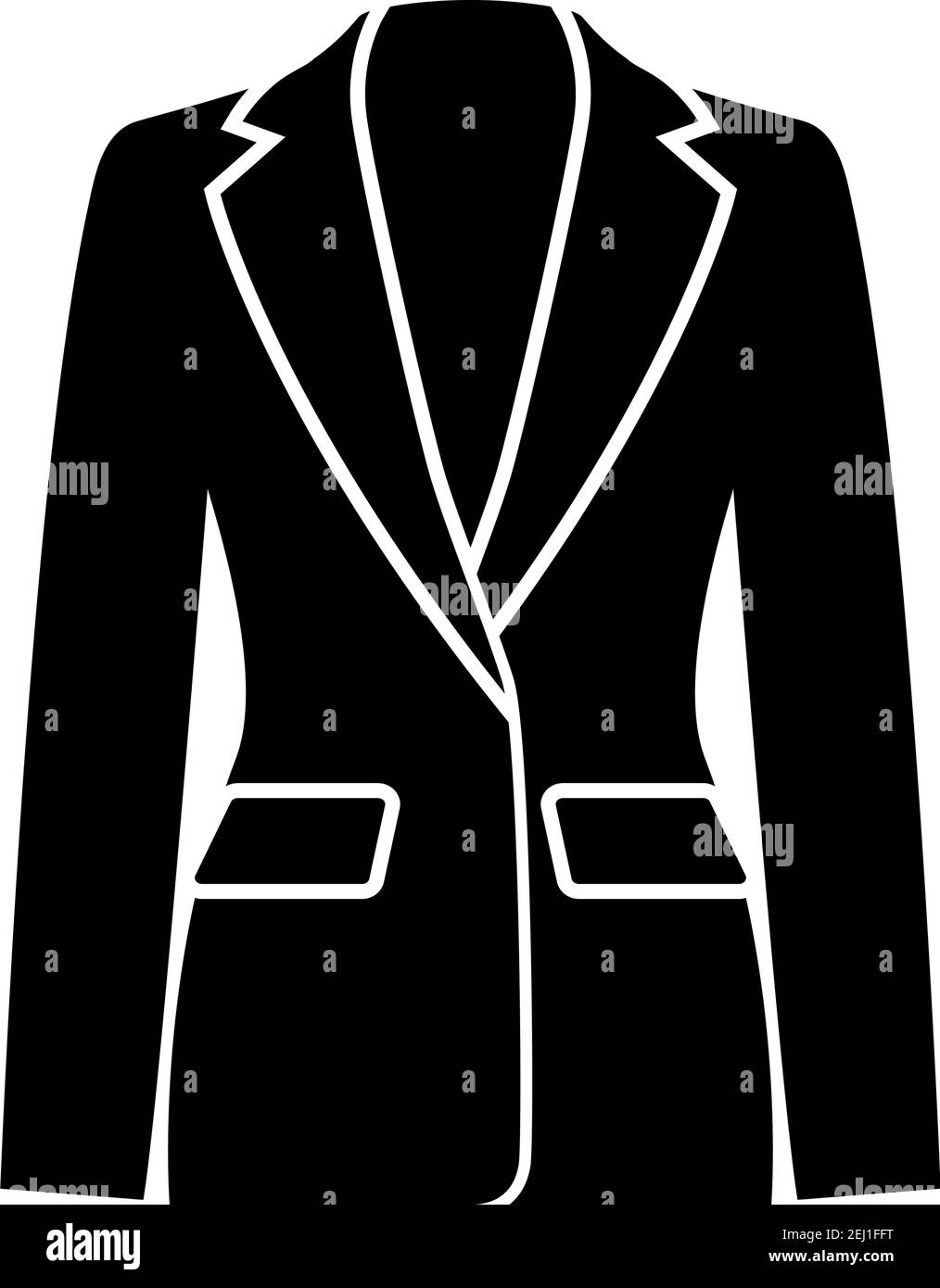 Business Woman Suit Icon. Black Stencil Design. Vector Illustration ...