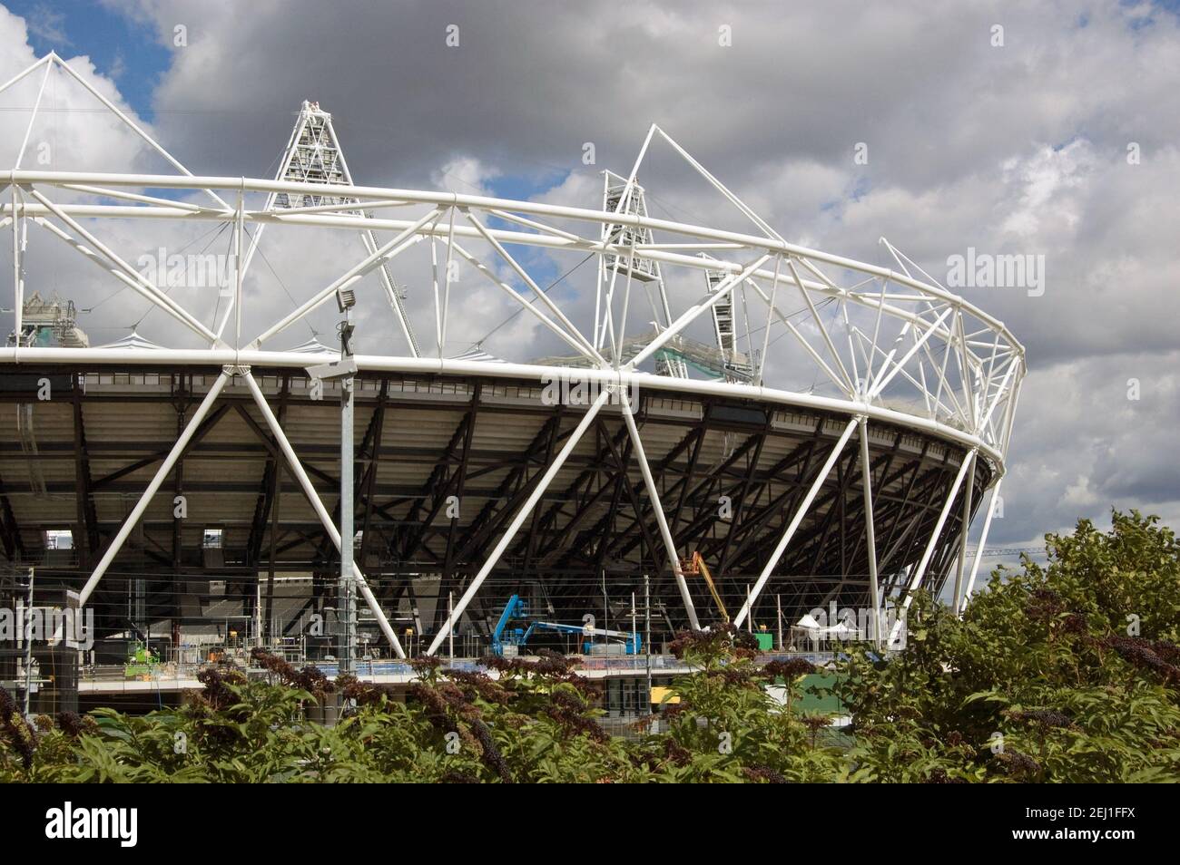 Storm clouds gathering over the future stadium for the London Olympics ...