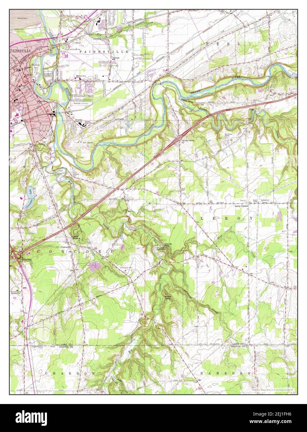 Painesville ohio map Cut Out Stock Images & Pictures - Alamy