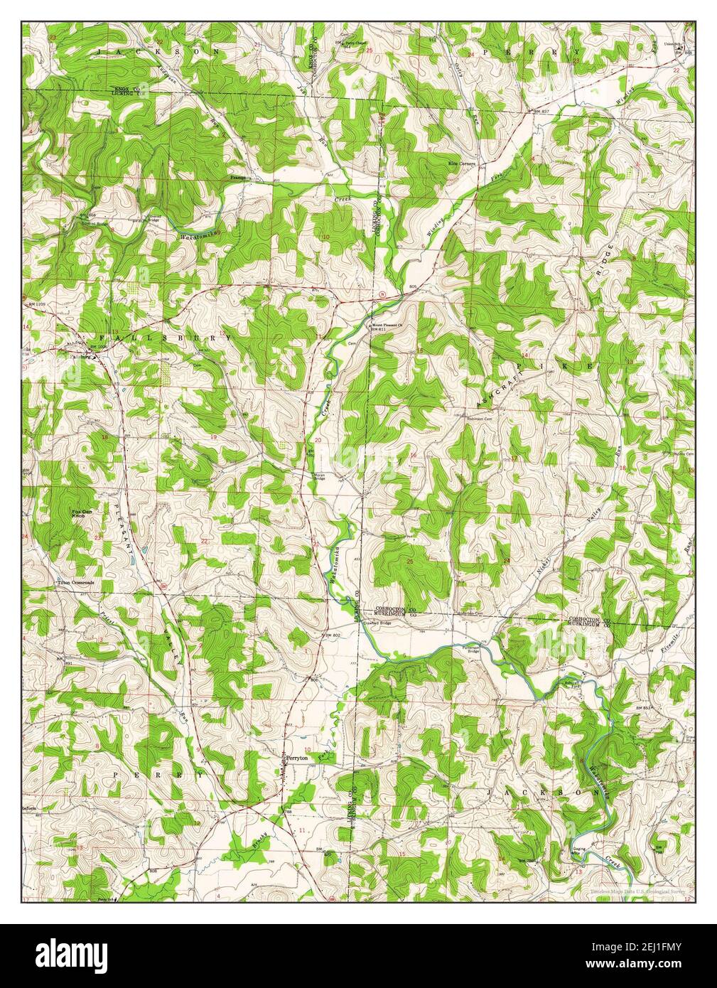 Perryton, Ohio, map 1962, 1:24000, United States of America by Timeless ...