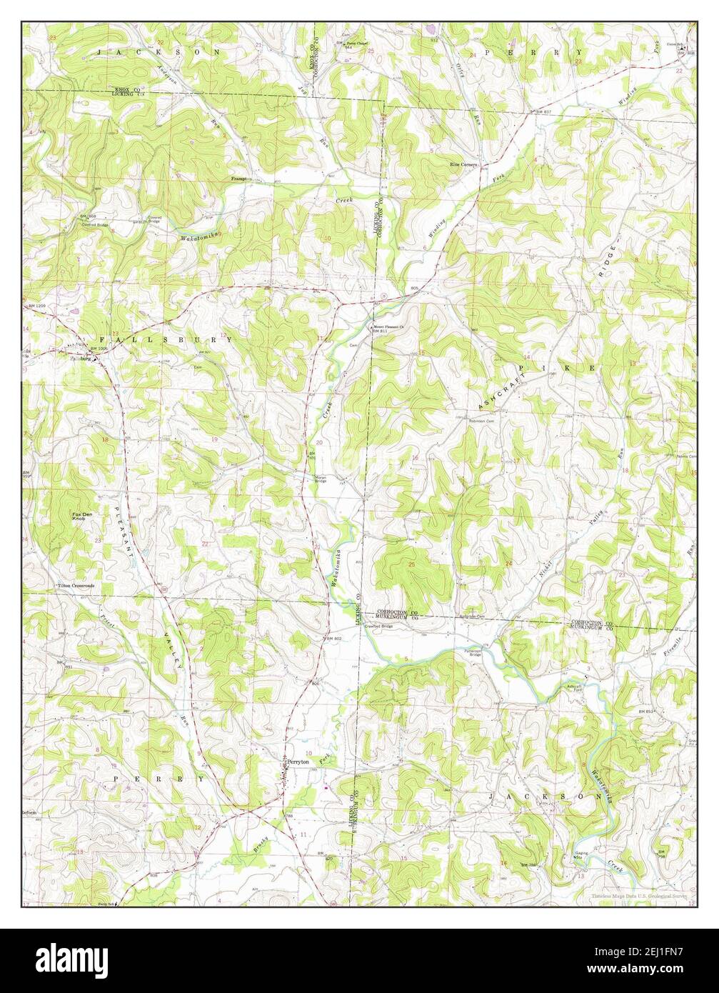 Perryton, Ohio, map 1962, 1:24000, United States of America by Timeless ...