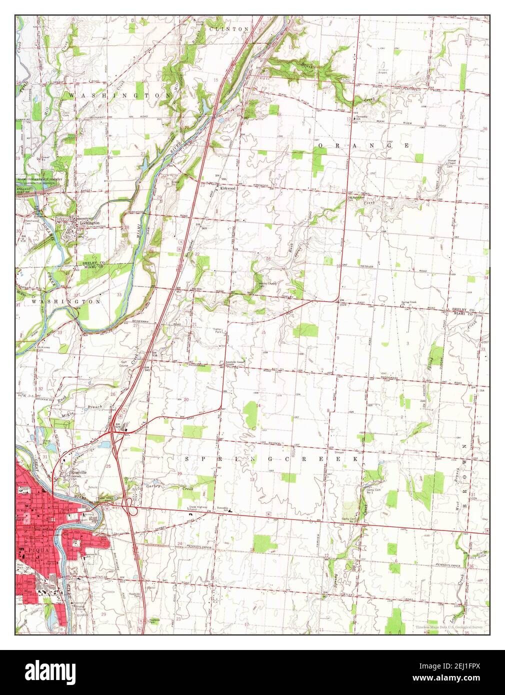 Piqua ohio map hi-res stock photography and images - Alamy