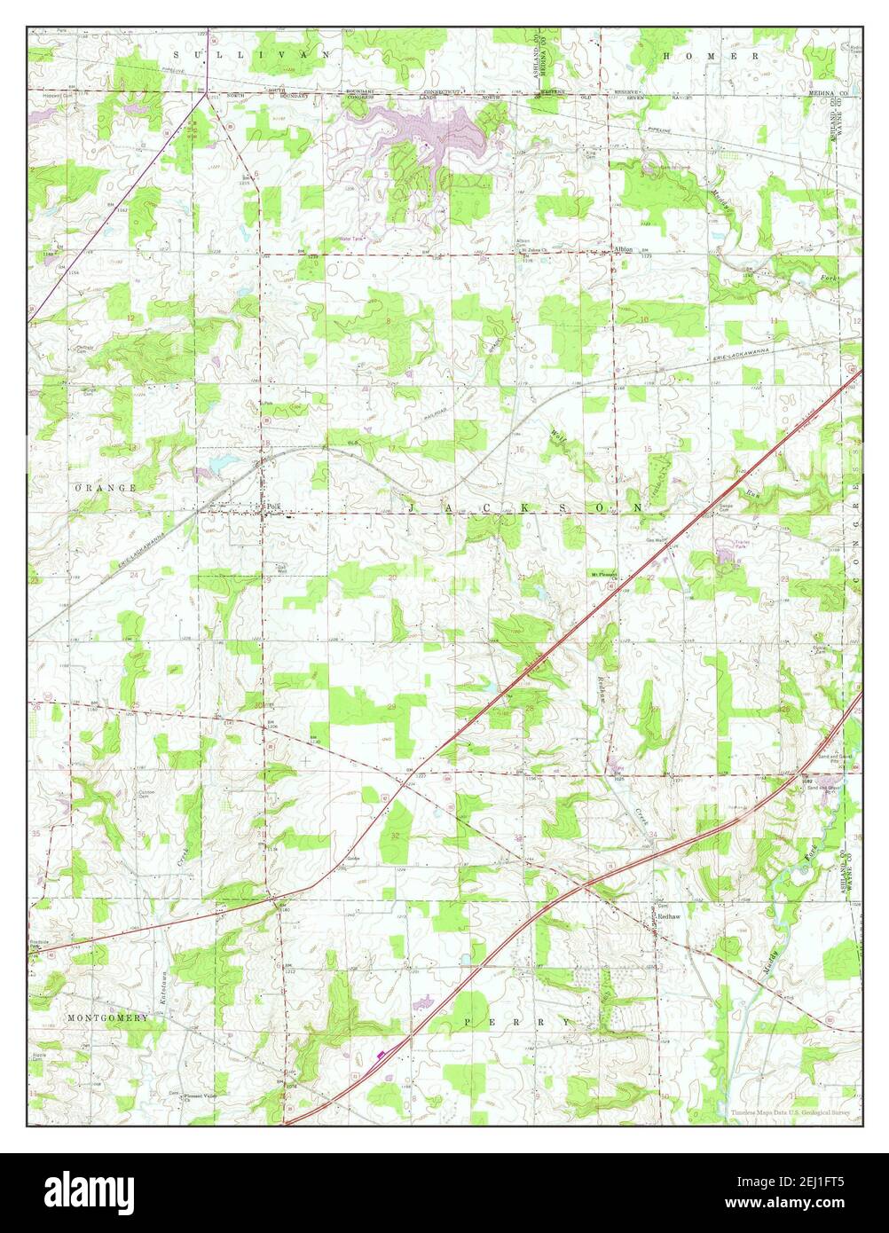 Polk, Ohio, map 1961, 1:24000, United States of America by Timeless ...