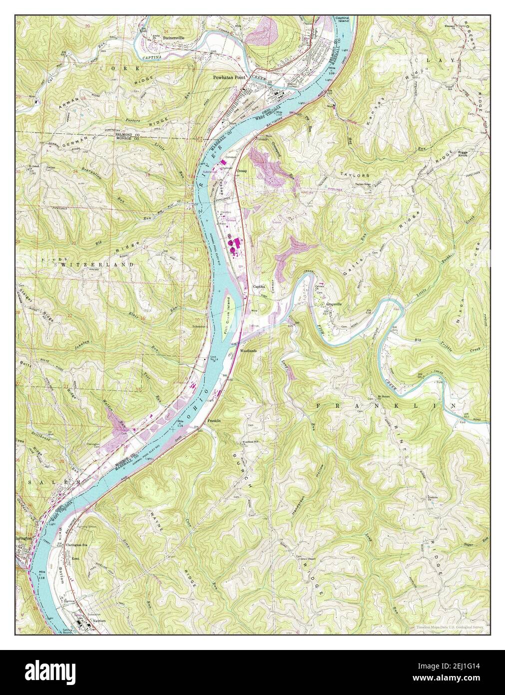 Map of powhatan Cut Out Stock Images & Pictures - Alamy