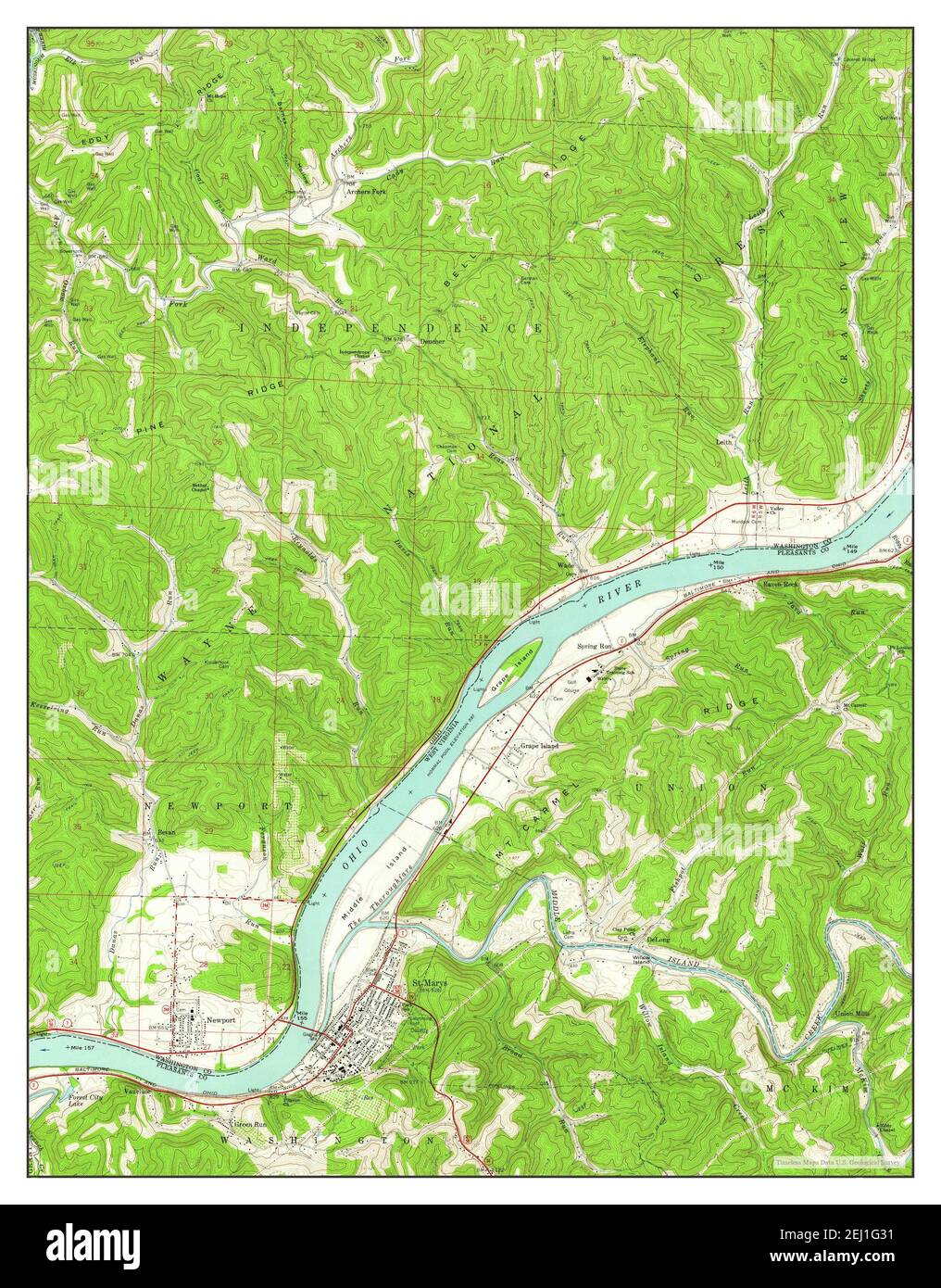 Raven Rock, Ohio, map 1961, 1:24000, United States of America by ...
