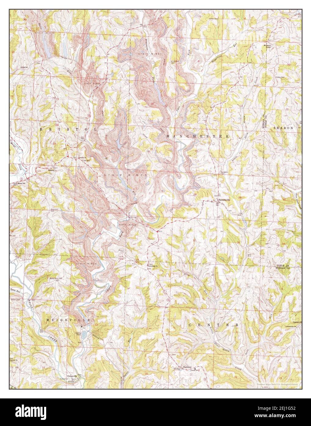 Reinersville, Ohio, map 1961, 1:24000, United States of America by ...
