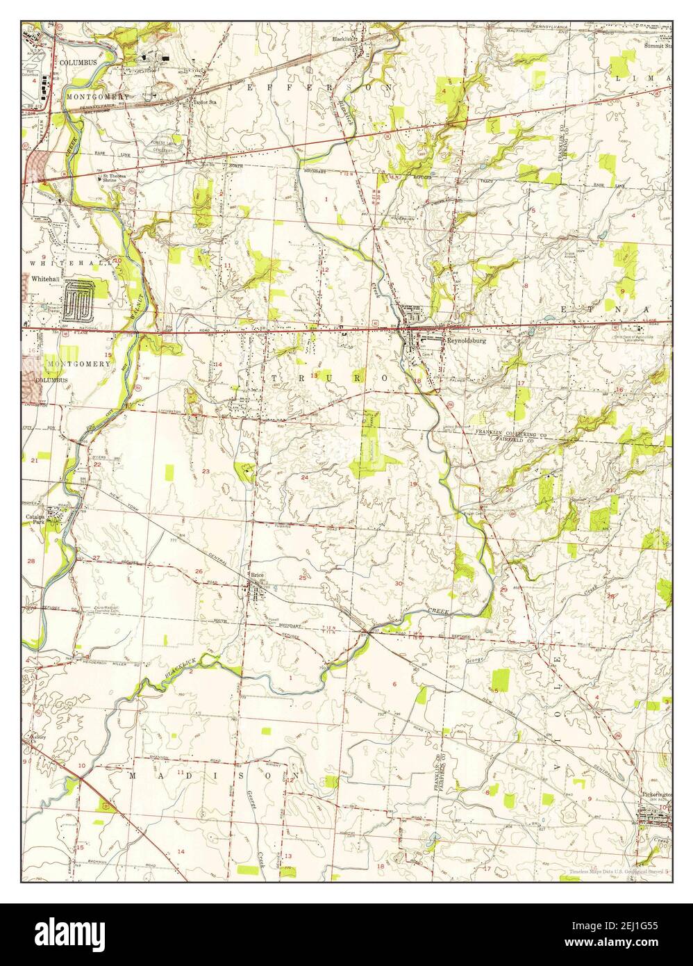 Reynoldsburg, Ohio, map 1955, 1:24000, United States of America by ...