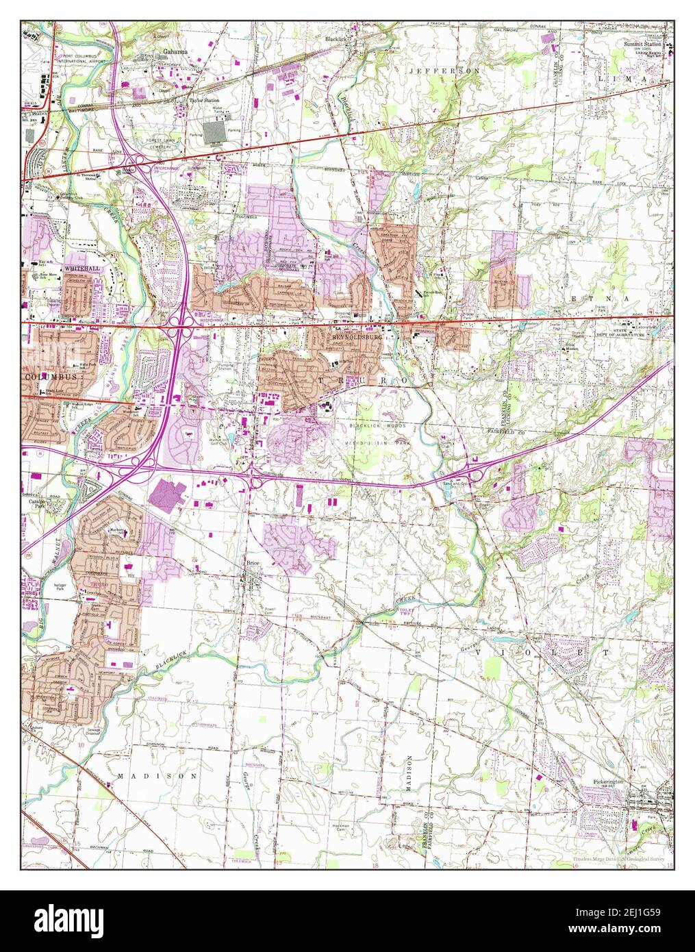 Reynoldsburg, Ohio, map 1964, 1:24000, United States of America by ...