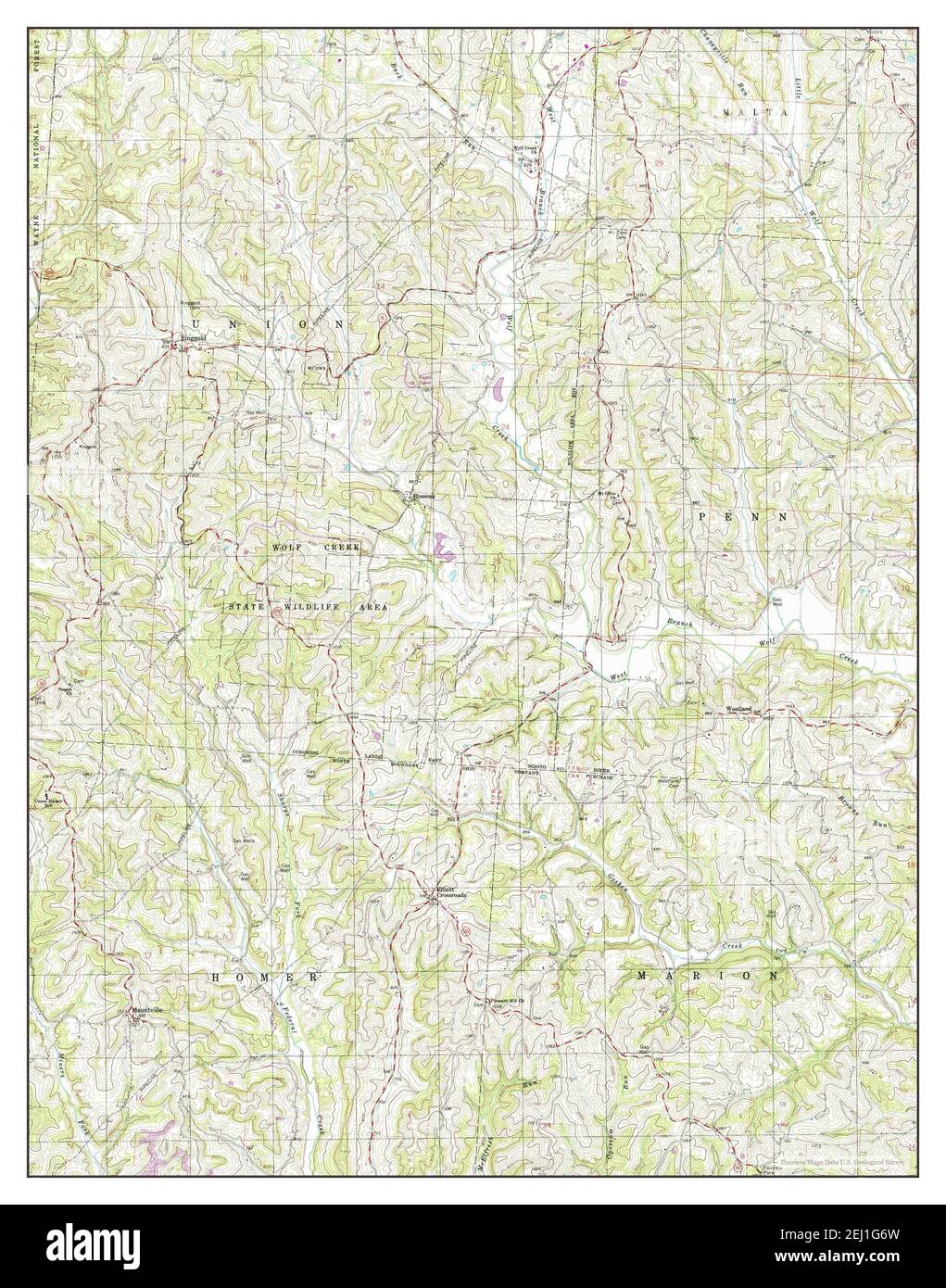 Ringgold, Ohio, map 1994, 1:24000, United States of America by Timeless ...