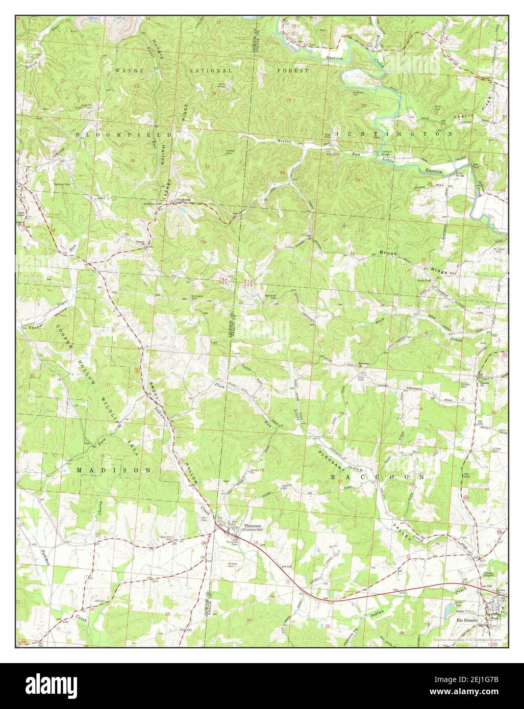 Map of rio grande Cut Out Stock Images & Pictures - Alamy