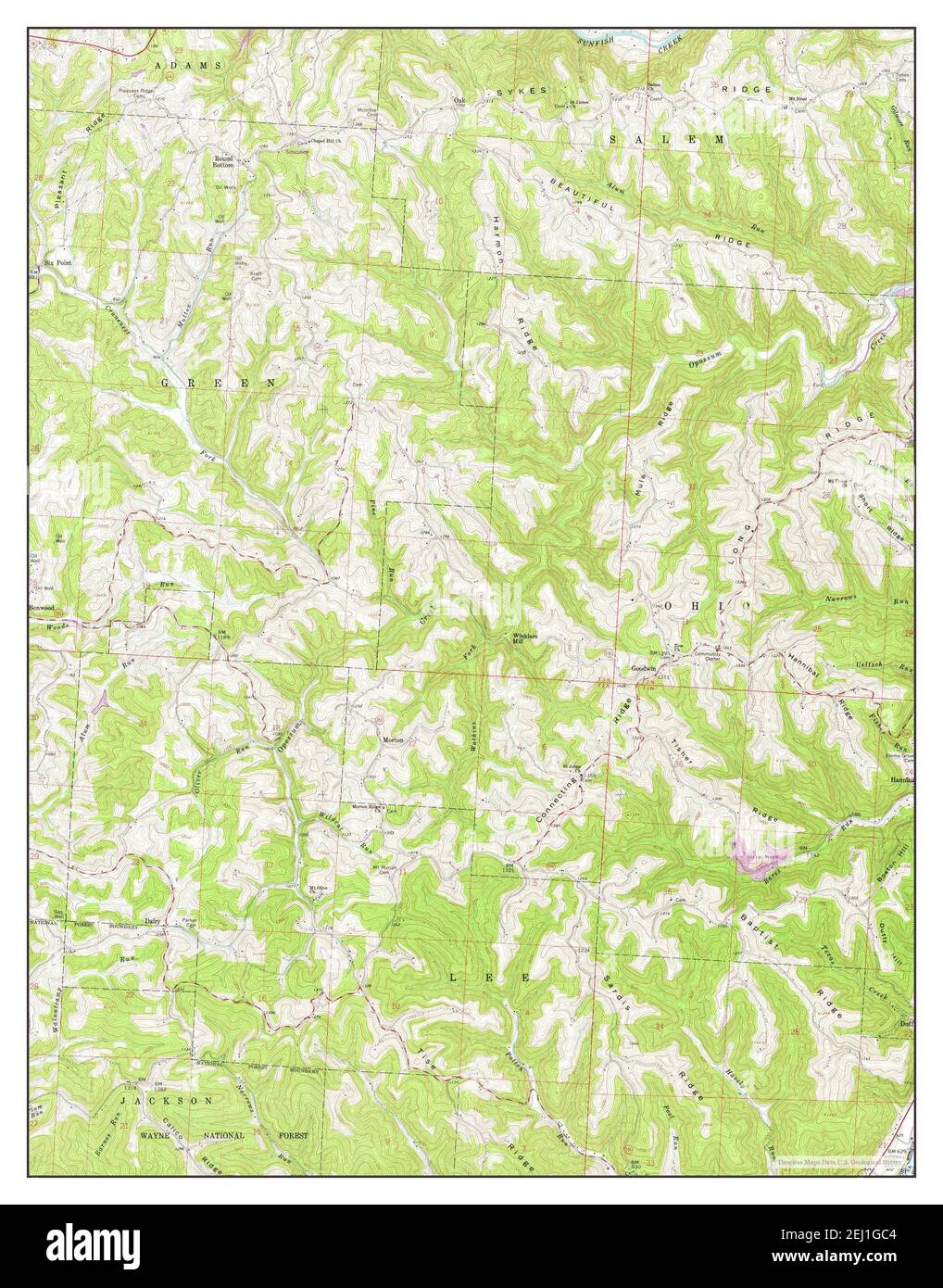 Round Bottom, Ohio, map 1960, 1:24000, United States of America by ...