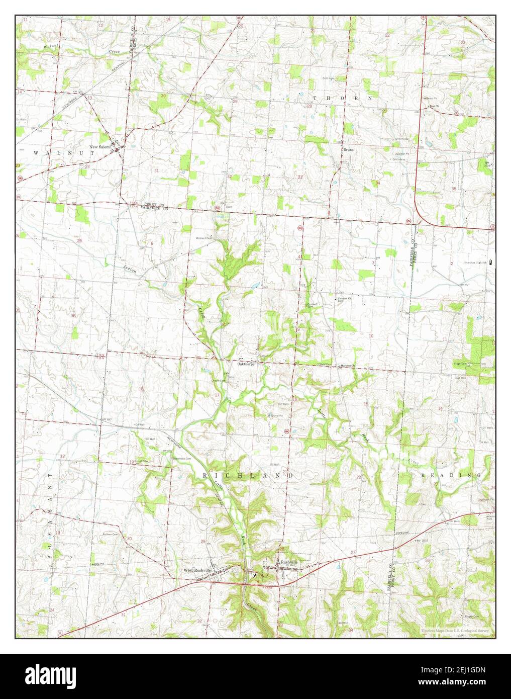 Rushville, Ohio, map 1961, 1:24000, United States of America by ...