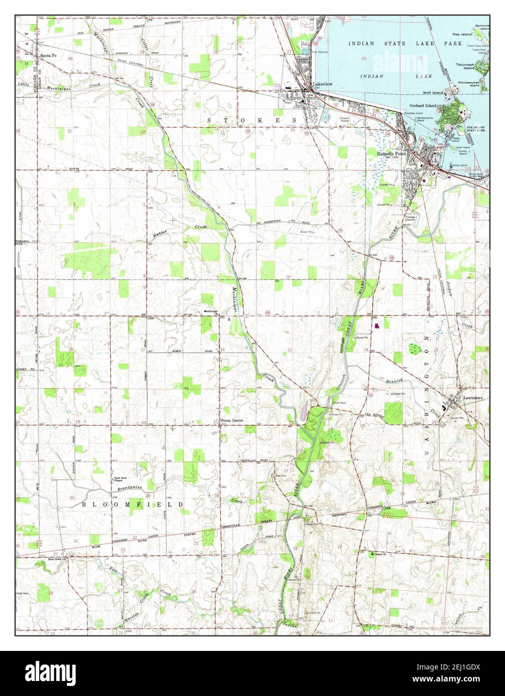 Russells Point, Ohio, map 1961, 1:24000, United States of America by ...