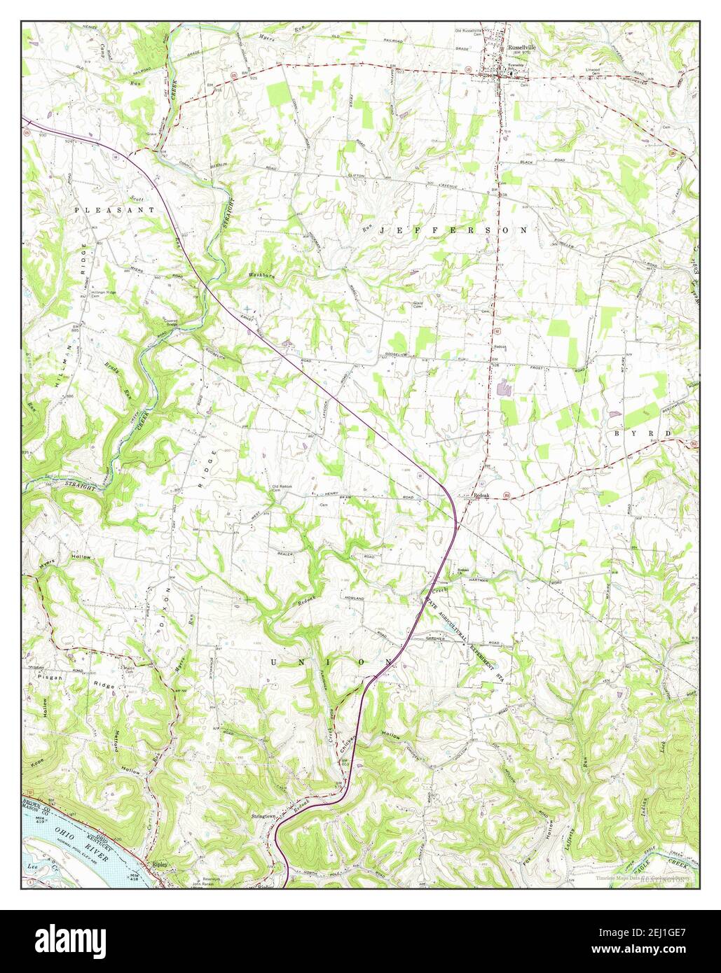 Russellville ohio map hi-res stock photography and images - Alamy