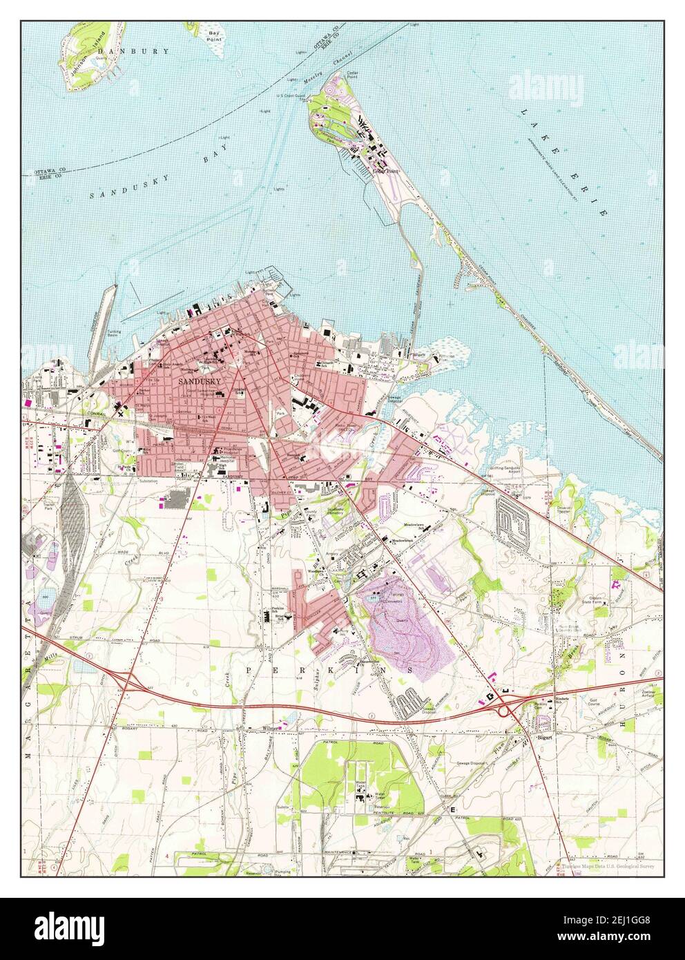 Map of sandusky hi-res stock photography and images - Alamy