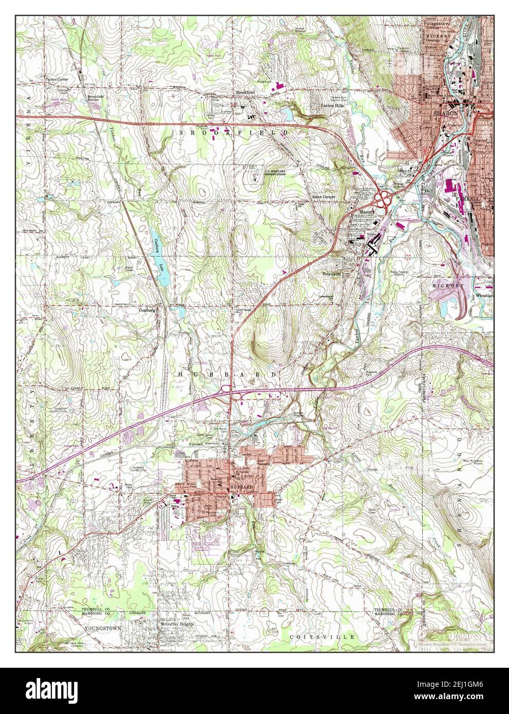 Sharon West, Ohio, map 1962, 1:24000, United States of America by ...