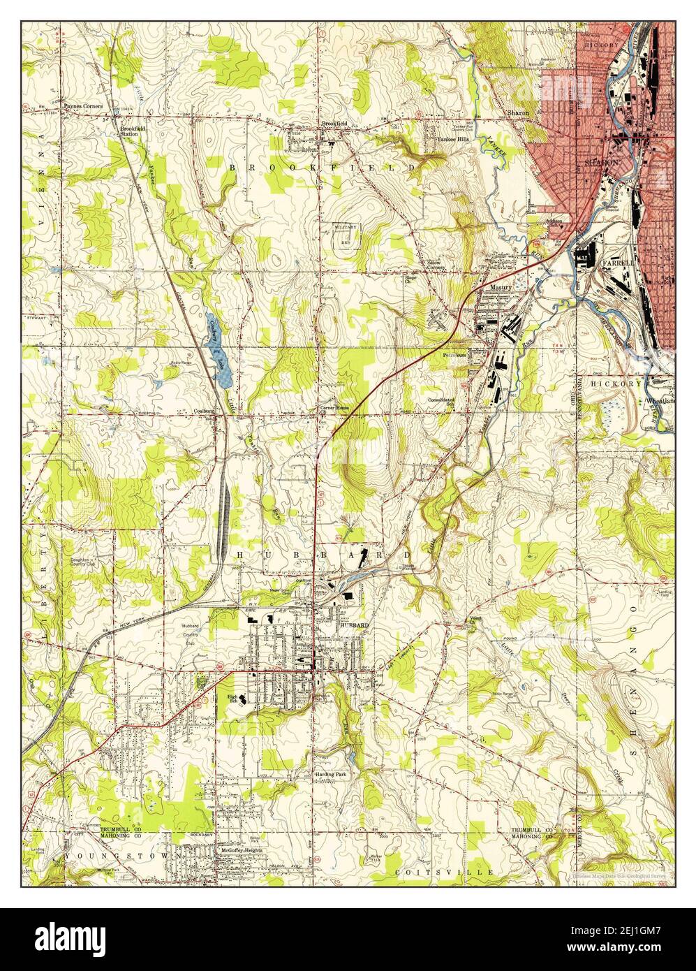 Sharon West, Ohio, map 1954, 1:24000, United States of America by ...
