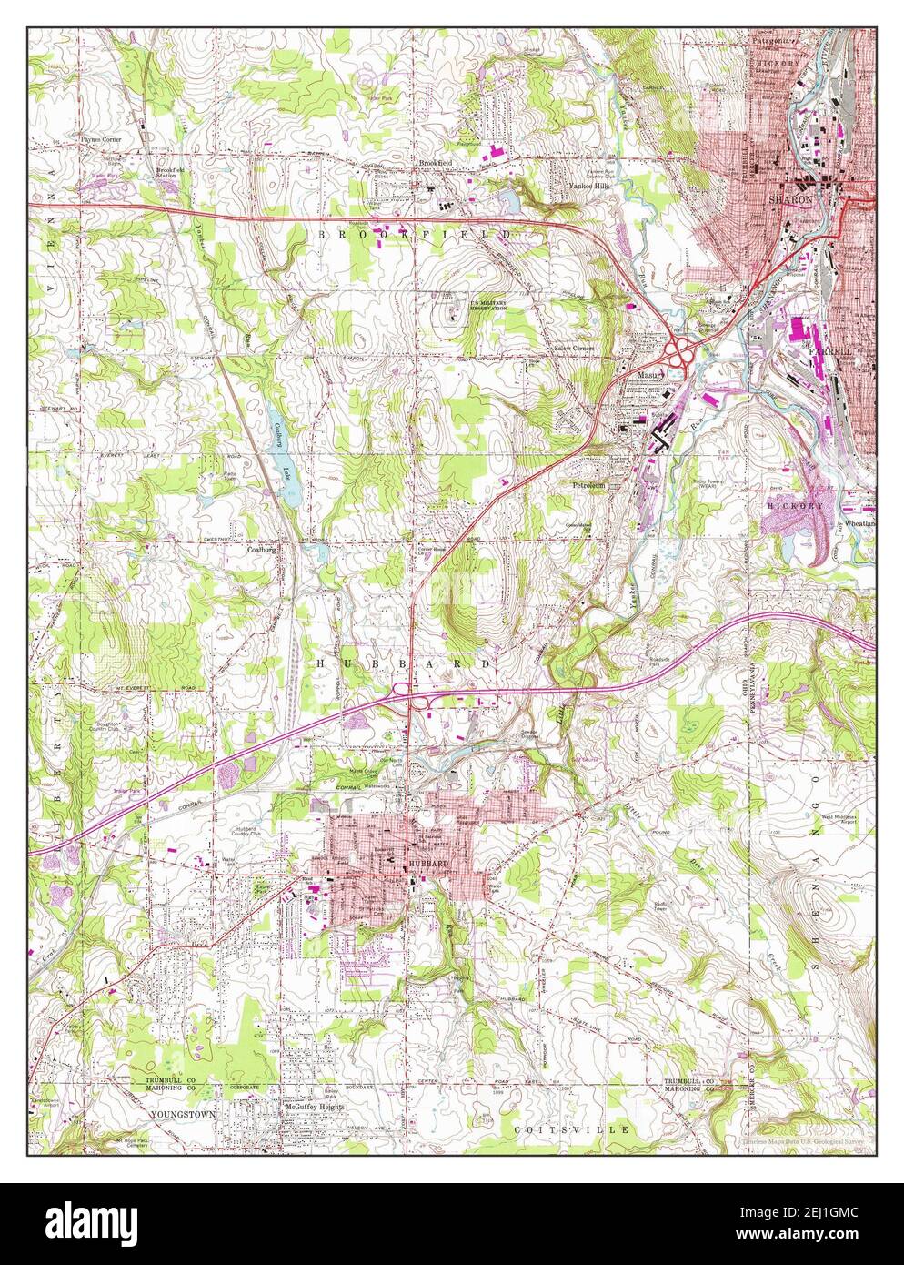 Sharon West, Ohio, map 1962, 1:24000, United States of America by ...
