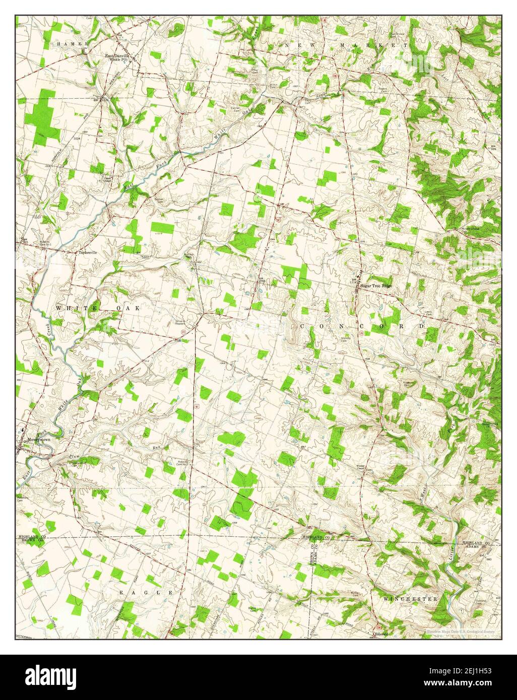 Sugar Tree Ridge, Ohio, map 1961, 1:24000, United States of America by ...