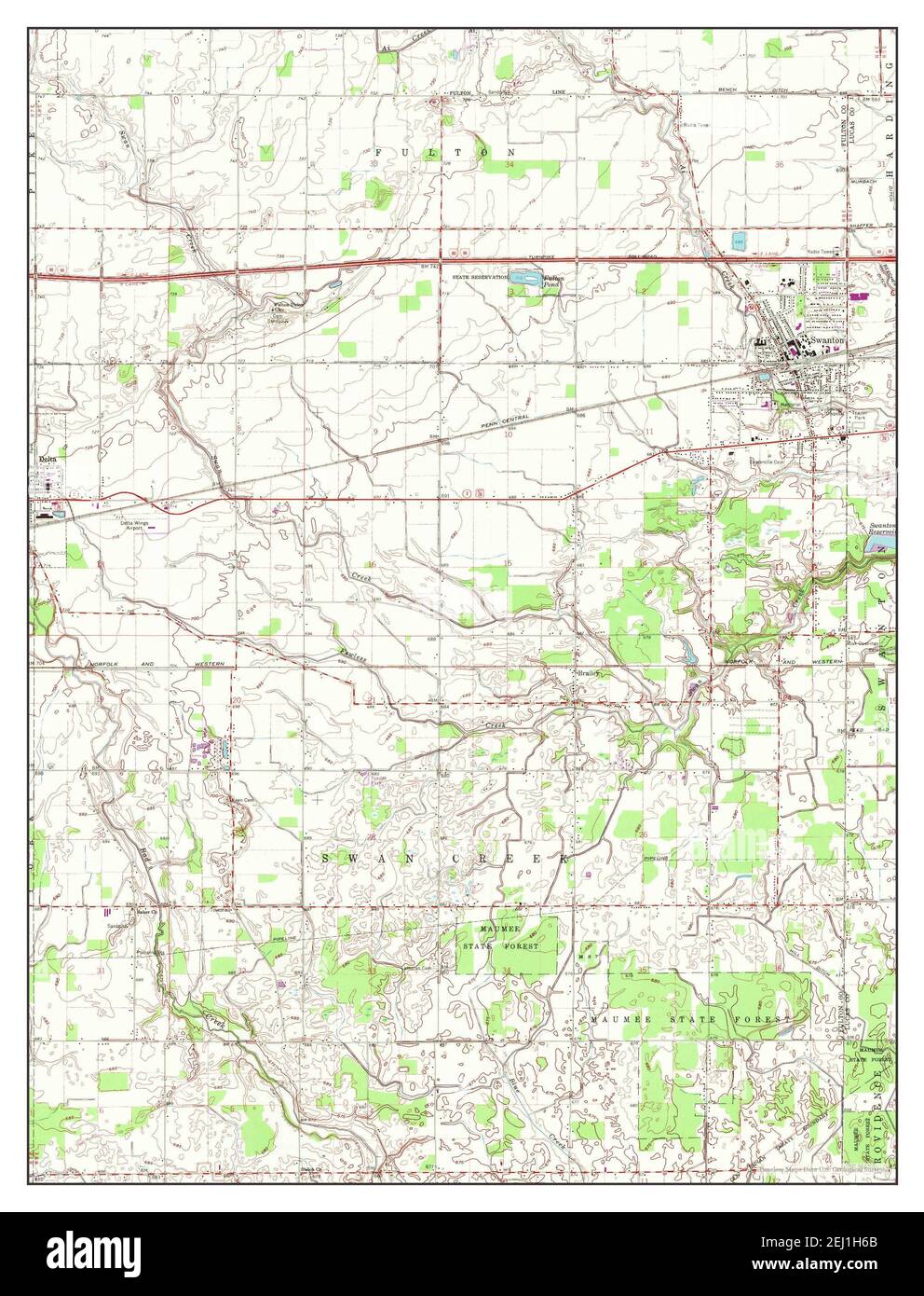 Map of swanton hi-res stock photography and images - Alamy