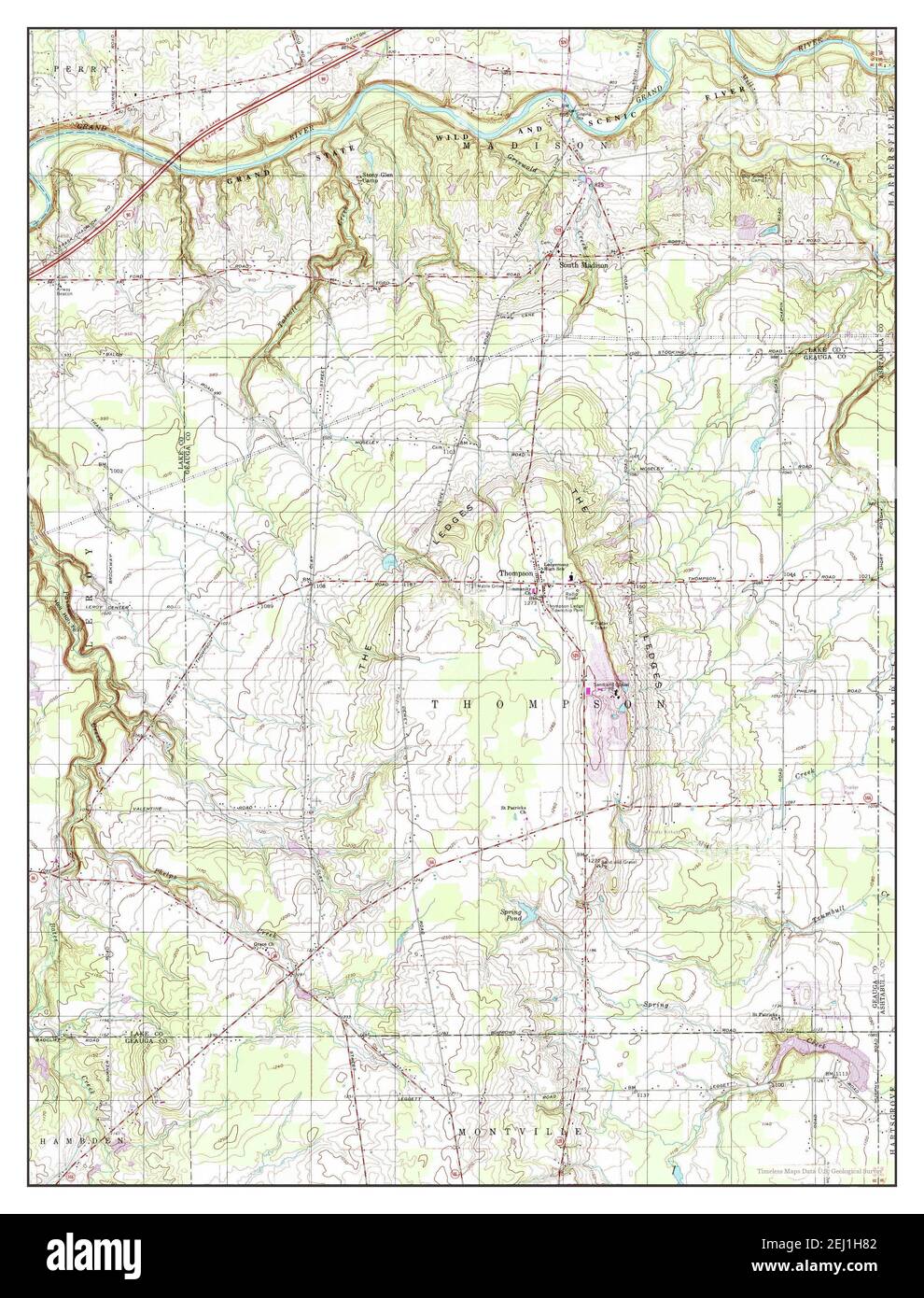 Thompson, Ohio, map 1994, 1:24000, United States of America by Timeless ...
