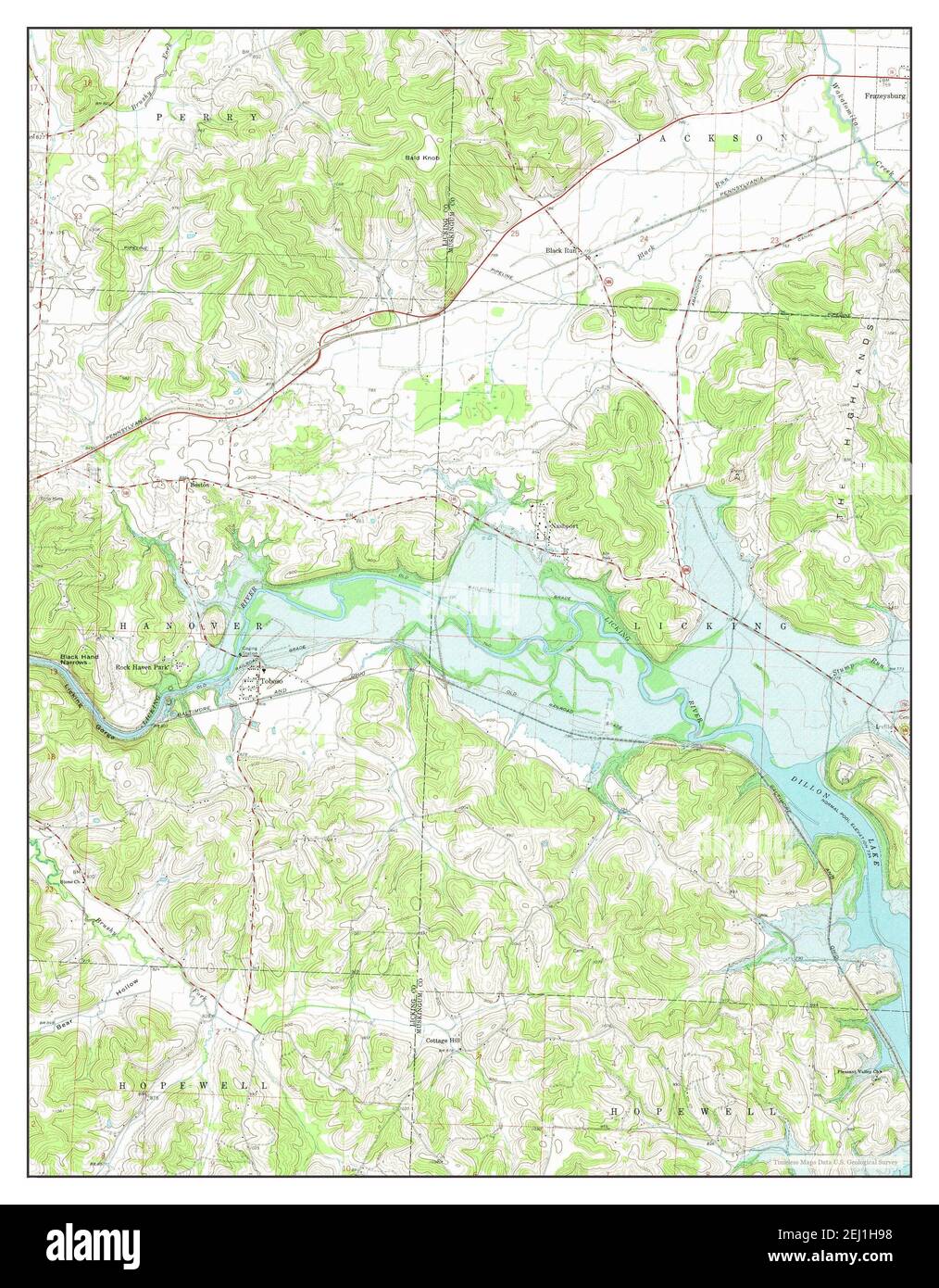 Toboso, Ohio, map 1962, 1:24000, United States of America by Timeless ...