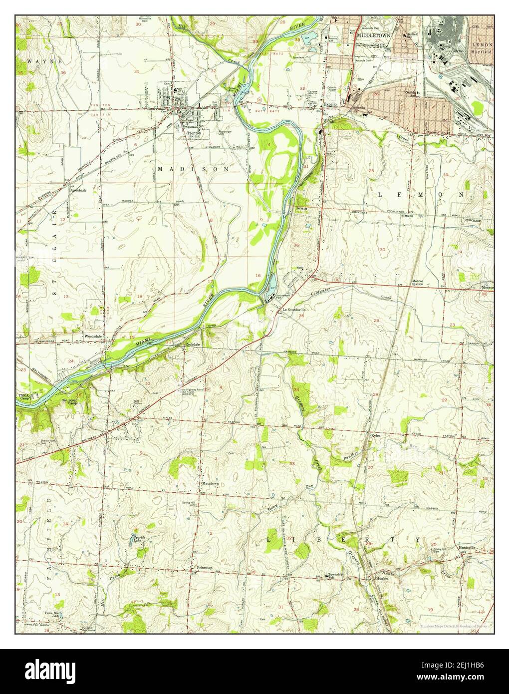 Map of trenton ohio hi-res stock photography and images - Alamy
