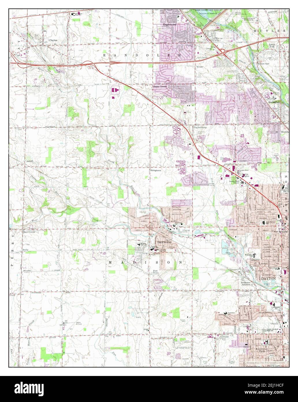 Trotwood, Ohio, map 1965, 1:24000, United States of America by Timeless ...
