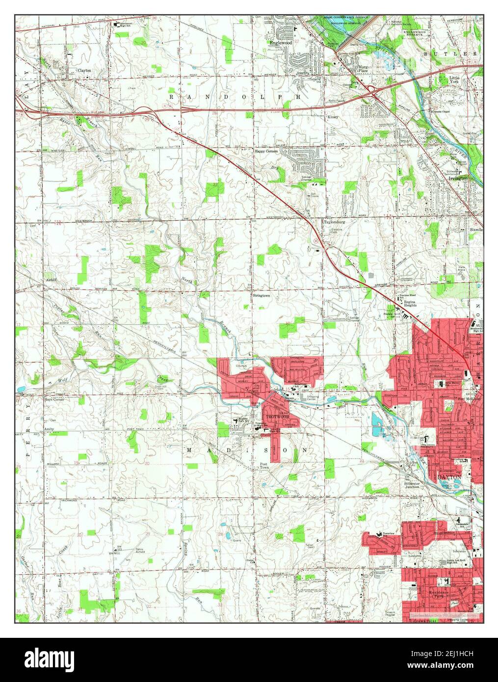 Trotwood, Ohio, map 1965, 1:24000, United States of America by Timeless ...