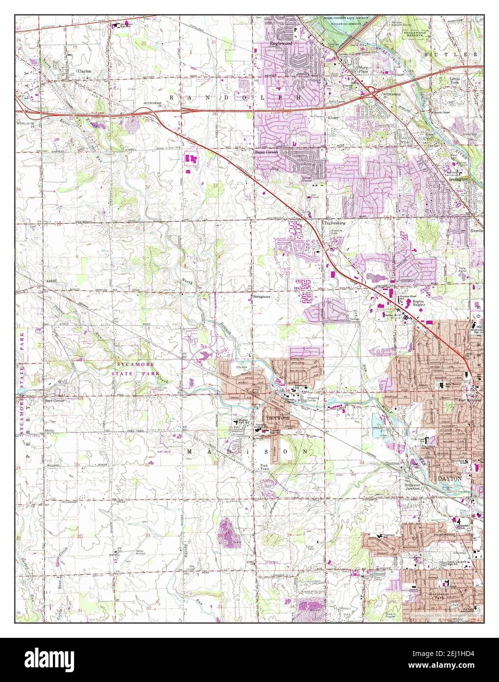 Trotwood, Ohio, map 1965, 1:24000, United States of America by Timeless ...