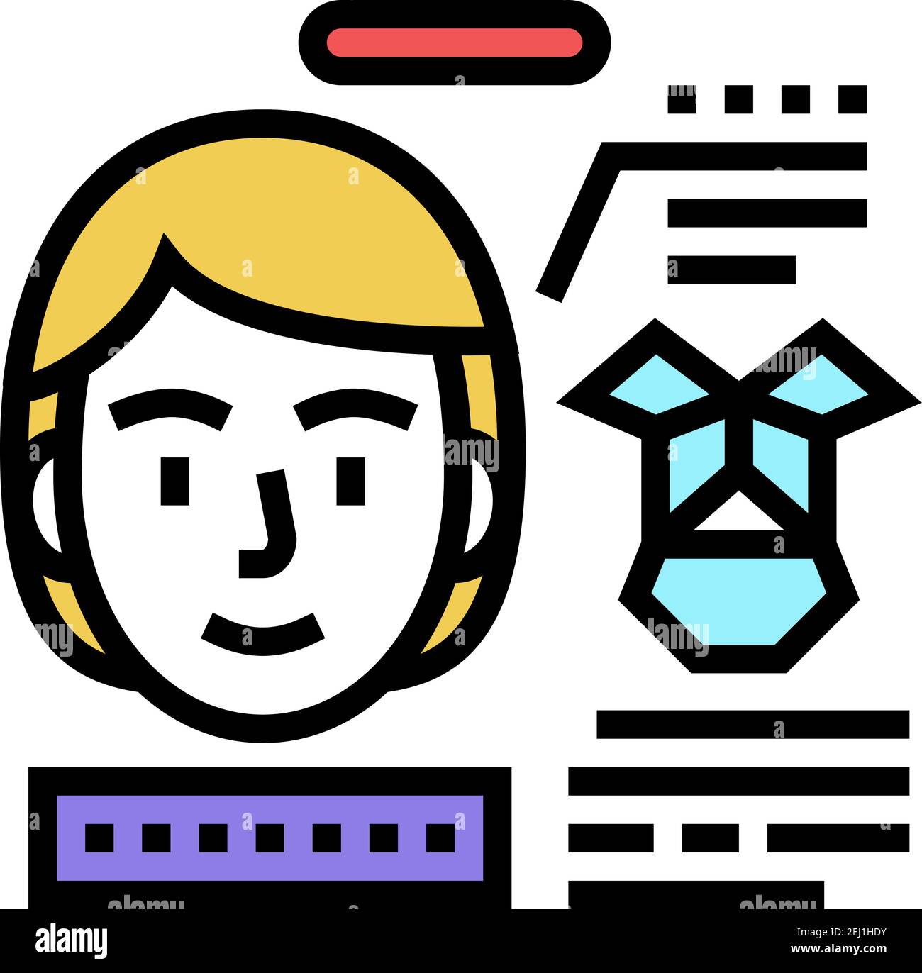 structure of work face id color icon vector illustration Stock Vector ...