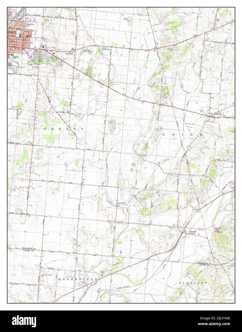 Urbana ohio map Cut Out Stock Images & Pictures - Alamy