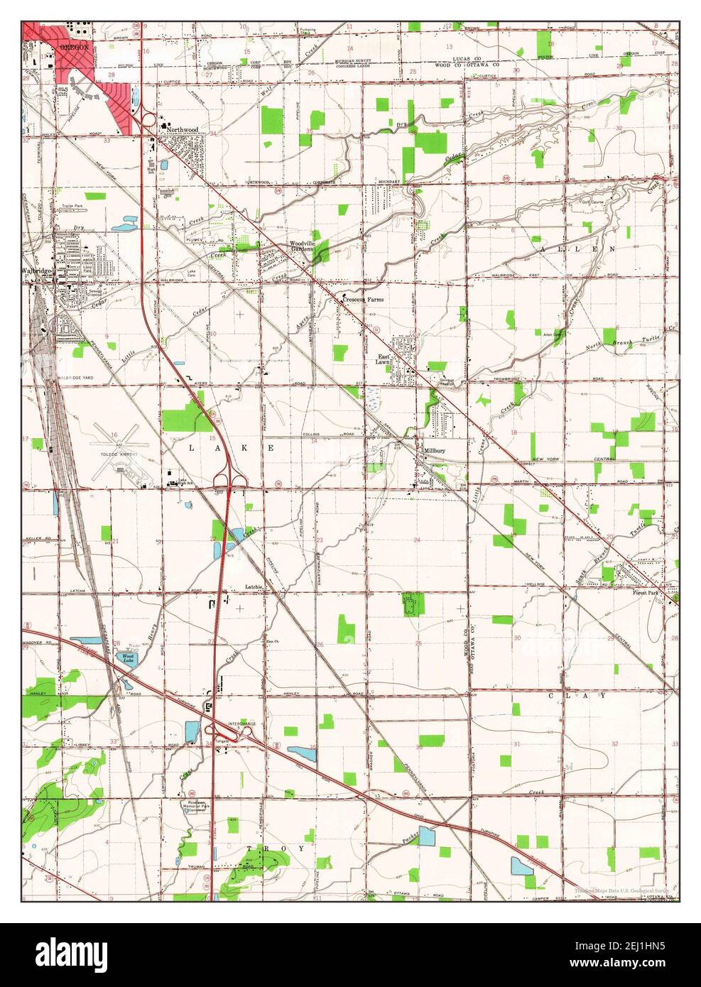 Walbridge, Ohio, map 1965, 1:24000, United States of America by ...