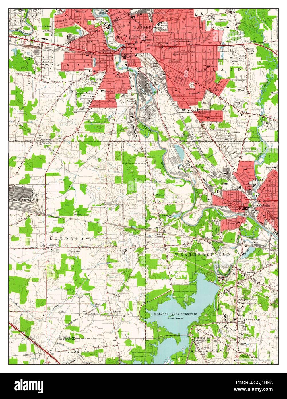 Warren ohio map hi-res stock photography and images - Alamy