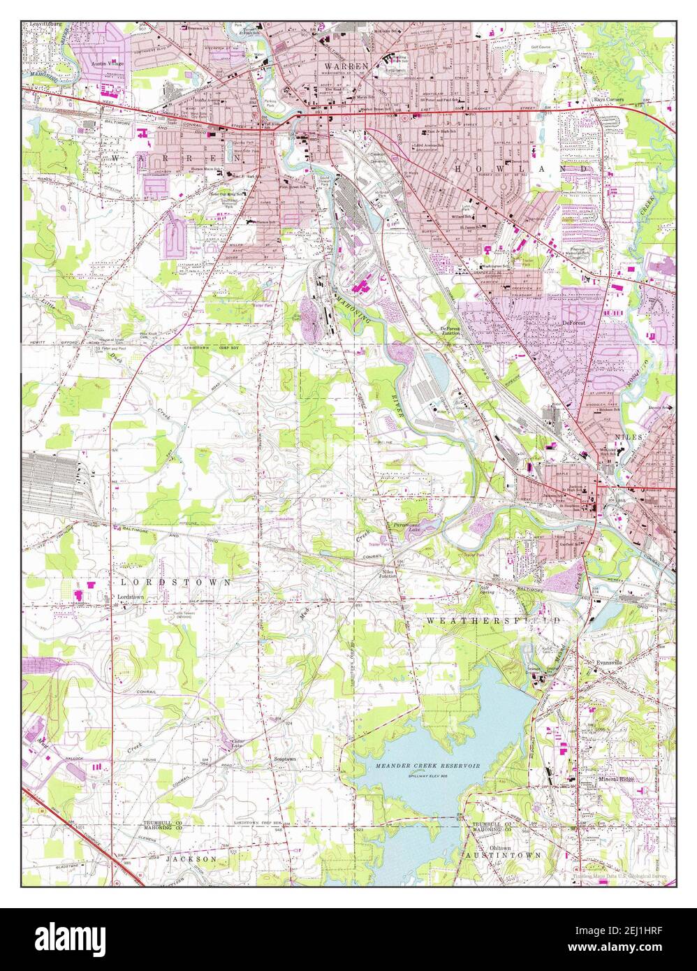 Warren ohio map hi-res stock photography and images - Alamy