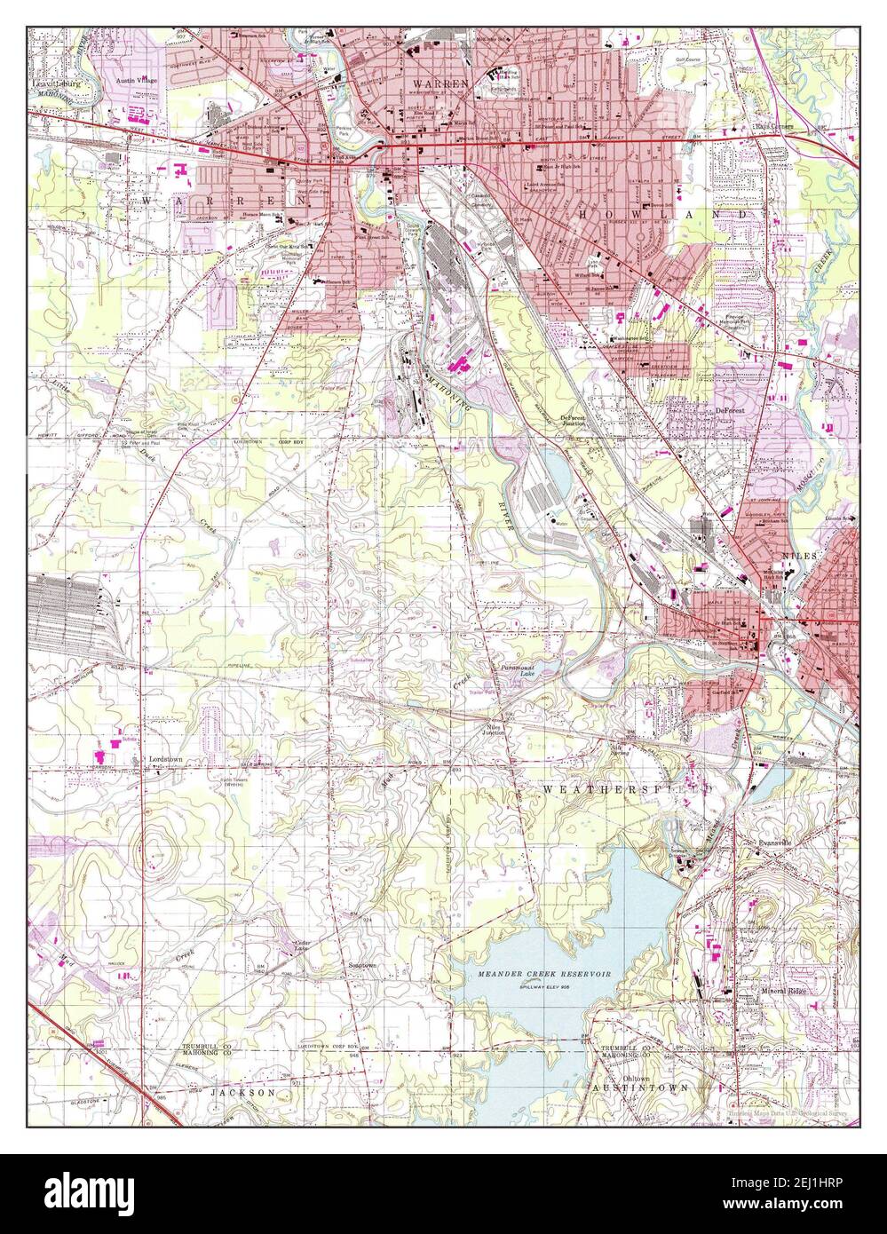 Warren ohio map hi-res stock photography and images - Alamy