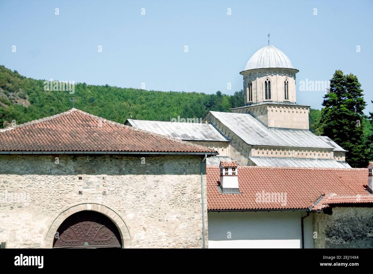 Main church and chapel of the manastir Visoki decani monastery in Decan ...