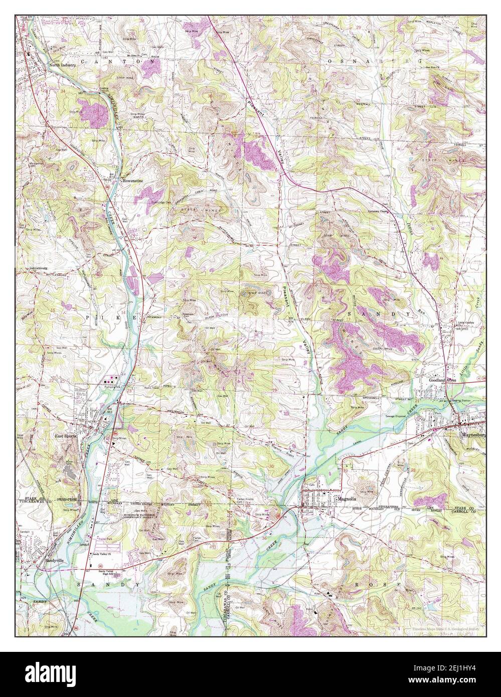 Waynesburg, Ohio, map 1961, 1:24000, United States of America by ...