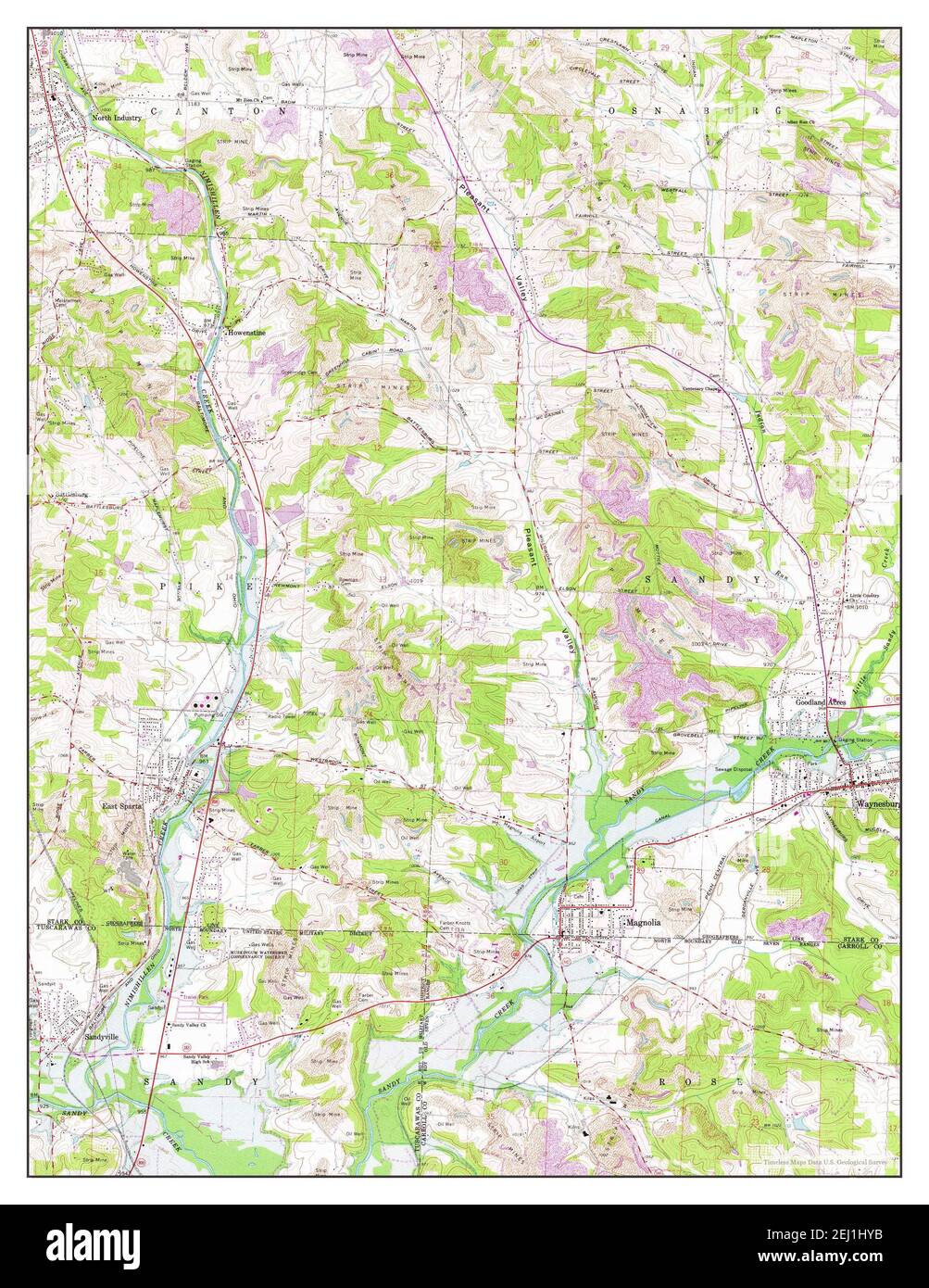 Waynesburg, Ohio, map 1961, 1:24000, United States of America by ...