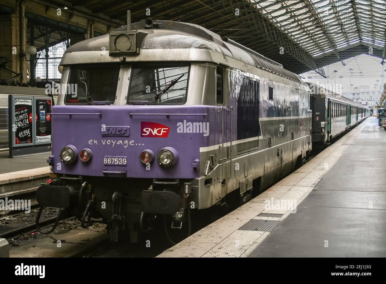PARIS, FRANCE - JULY 13, 2011: Regional Corail intercites train with ...