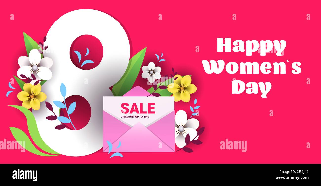 womens day 8 march holiday celebration banner flyer or greeting card ...