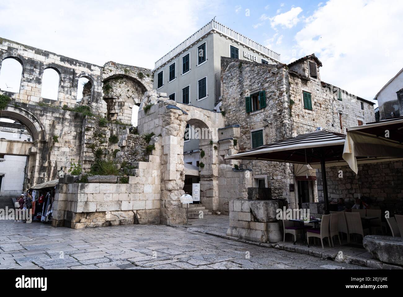 Streets of the Old Town of Split, Croatia Stock Photo - Alamy