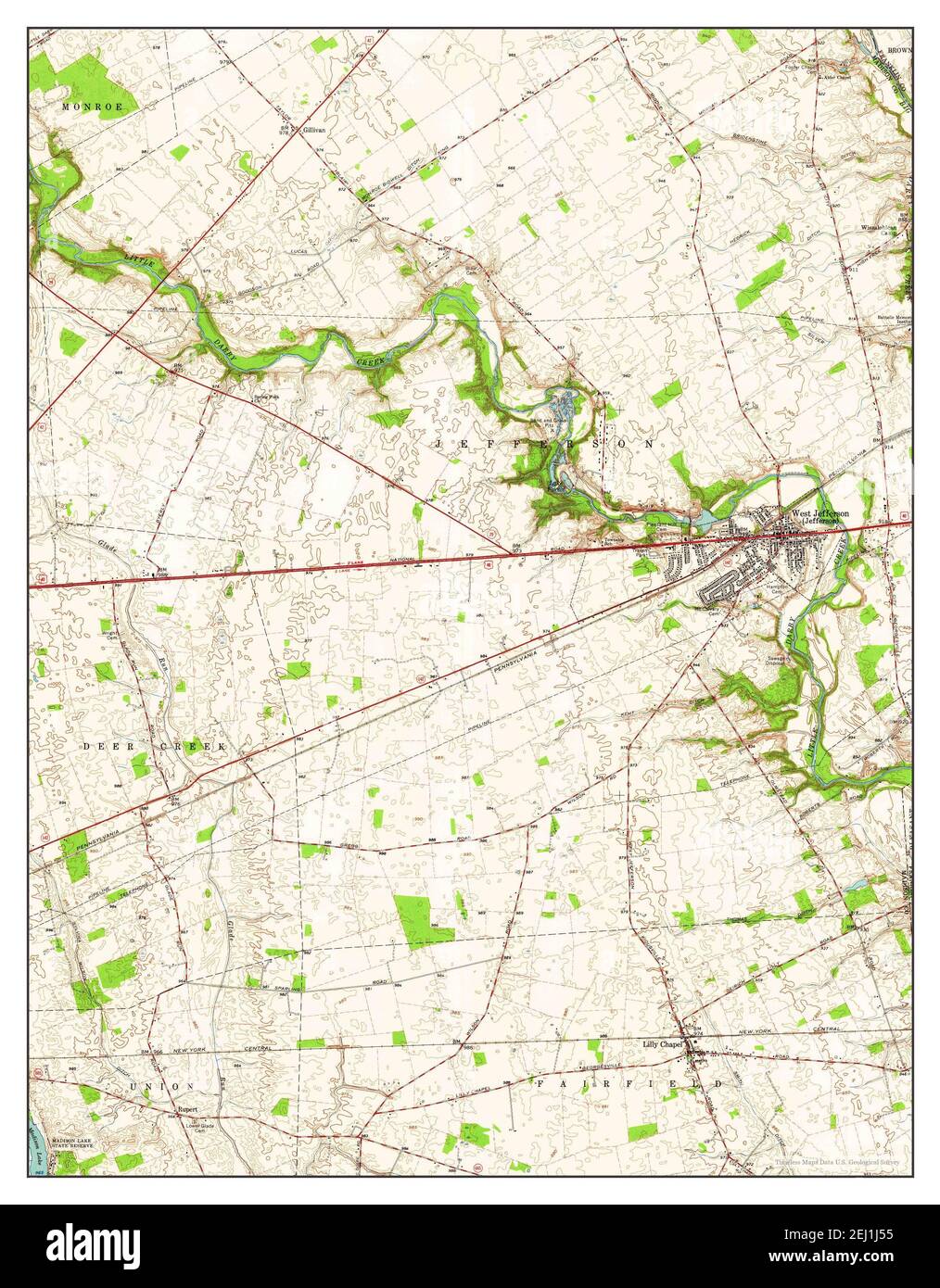 Jefferson west map hi-res stock photography and images - Alamy