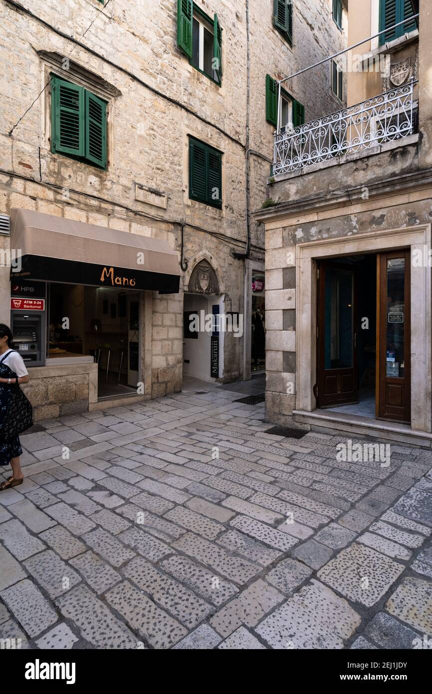 Streets of the Old Town of Split, Croatia Stock Photo - Alamy