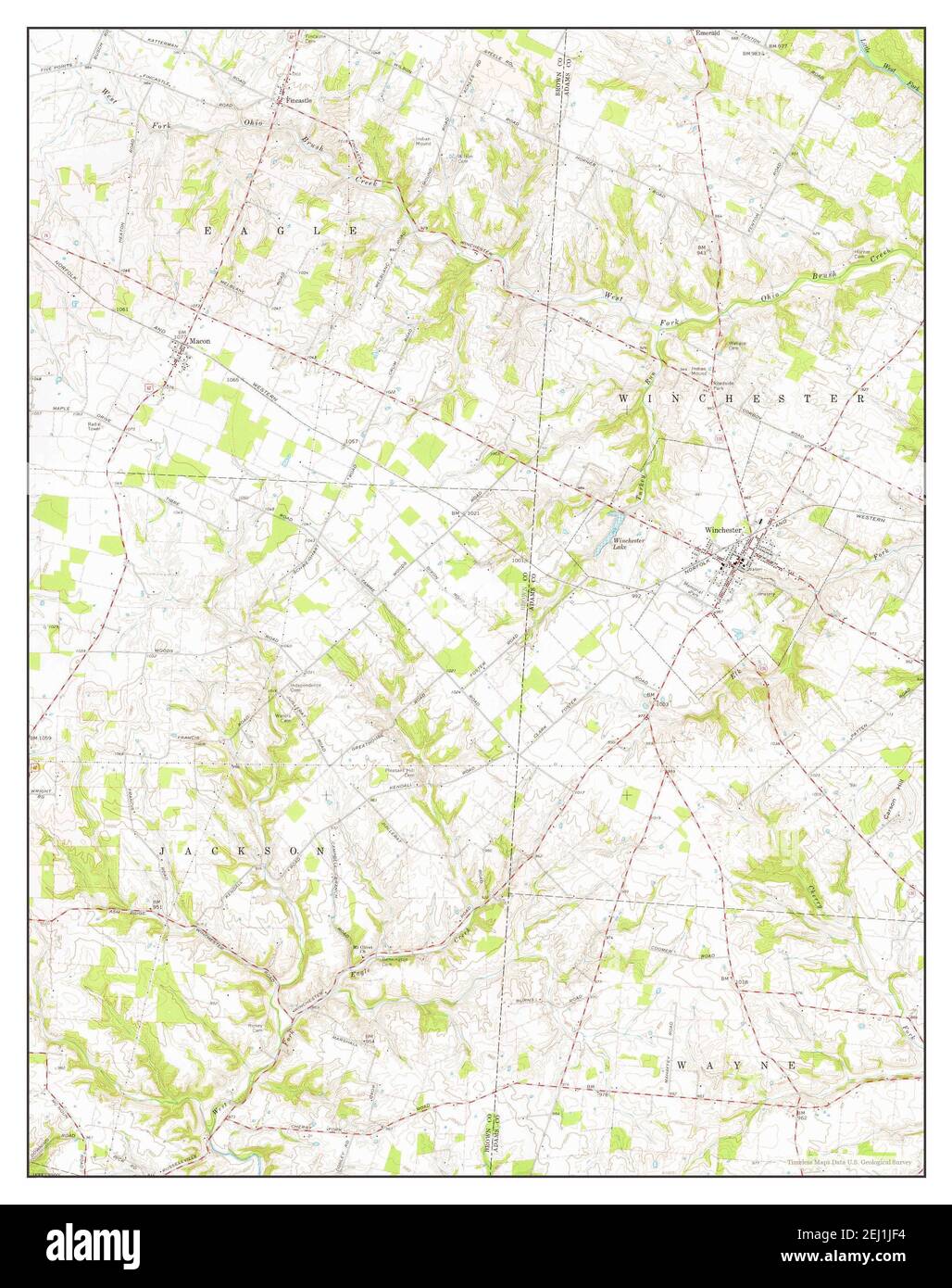 Winchester, Ohio, map 1961, 1:24000, United States of America by ...