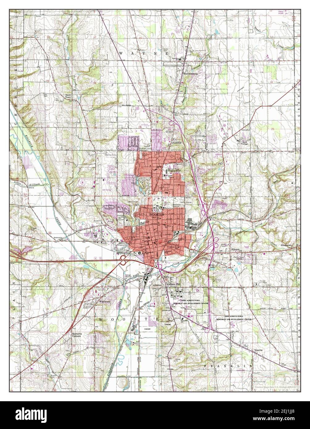Map of wooster hi-res stock photography and images - Alamy